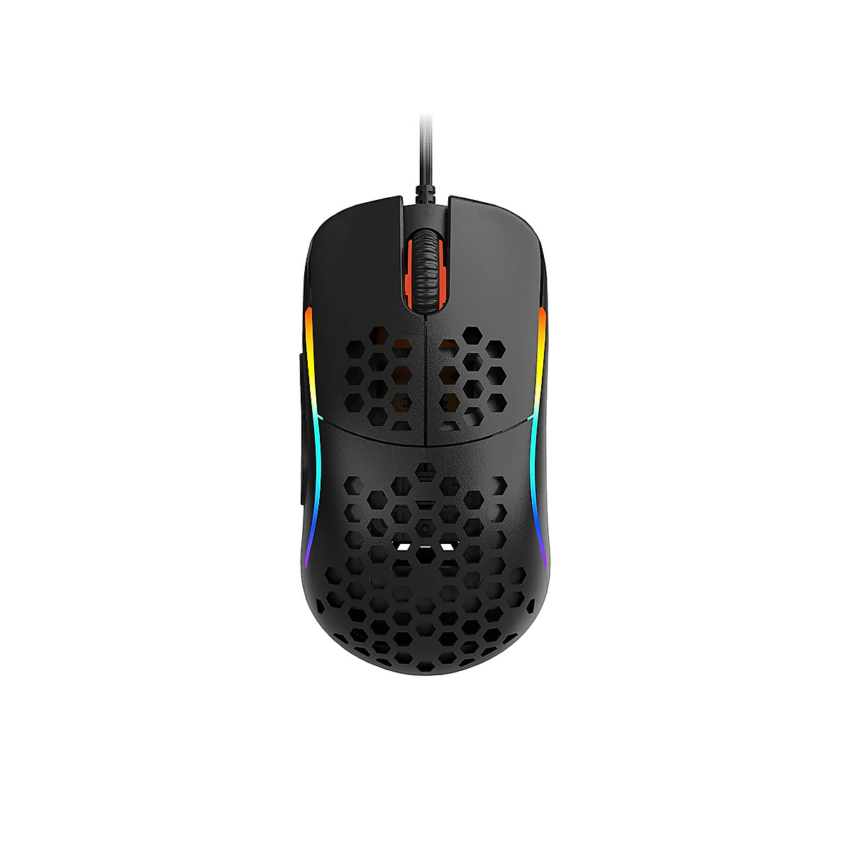HK Gaming NAOS M Ultra Lightweight Honeycomb Shell Ambidextrous Wired RGB Gaming Mouse 12 000 cpi - 7 Buttons - 59 g (Naos-M, Black)