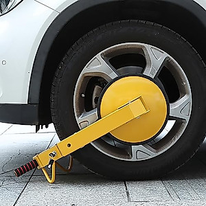 Mophorn 2pcs Heavy-Duty Trailer Wheel Clamp Locks - Adjustable Anti-Theft Tire Locks for Trailers, Cars, Trucks, SUVs