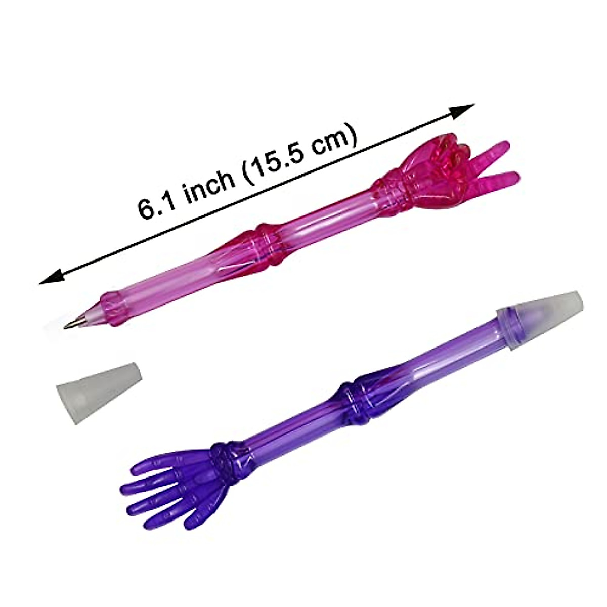 Maydahui 12PCS Finger Bone Ballpoint Pen Cute Gestures Pens Black Ink for All Saints' Day Girl Students School