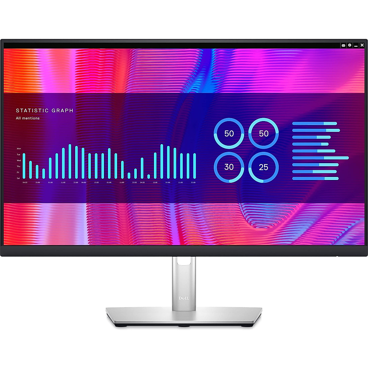 Dell P2423DE 23.8" QHD WLED LCD Monitor - 16:9 - Black, Silver