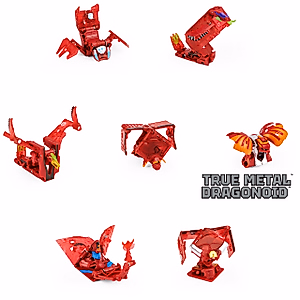 Bakugan GeoForge Dragonoid, 7-in-1 Includes Exclusive True Metal Dragonoid and 6 Geogan Collectibles, Kids Toys for Boys