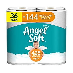 Angel Soft® Toilet Paper, 2-Ply Bath Tissue, 9 Rolls (pack of 4)