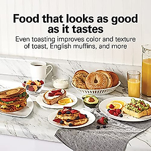 Hamilton Beach Retro Toaster with Wide Slots, Sure-Toast Technology, Bagel & Defrost Settings, Auto Boost to Lift Smaller Breads, 2 Slice, Polished Stainless Steel (22782)