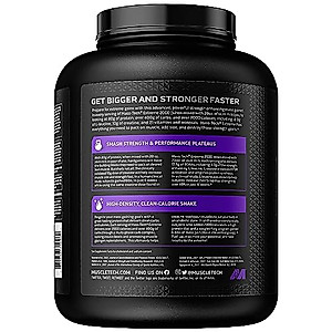 MuscleTech Mass Gainer Mass-Tech Extreme 2000, Muscle Builder Whey Protein Powder, Protein + Creatine + Carbs, Max-Protein Weight Gainer for Women & Men, Vanilla Milkshake, 6lbs (Packaging May Vary)