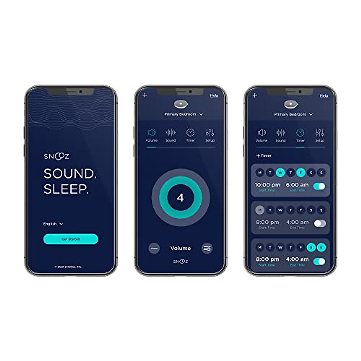 SNOOZ Button - White Noise Sound Machine - Non-Looping White Noise, Pink Noise, and Fan Sounds Plus Bluetooth Speaker - Cloud