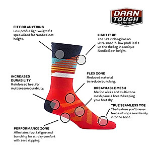 Darn Tough 8032-N-4006-05 Lillehammer Nordic Boot Lightweight Red Large