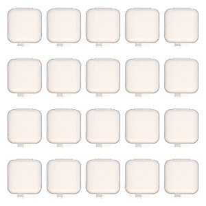 120pcs Plastic Square Empty Small Case Beads Storage Containers Clear Mini with Hinged Lid for Earrings Rings Small Items