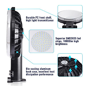 LED Barn Light 100W - 2 Pack 12000LM Dusk to Dawn Outdoor Lighting - 5000K Daylight - IP65 Waterproof Security Area Lights with Photocell for Street Farmhouse Barns Garage Yard Warehouse Outdoor