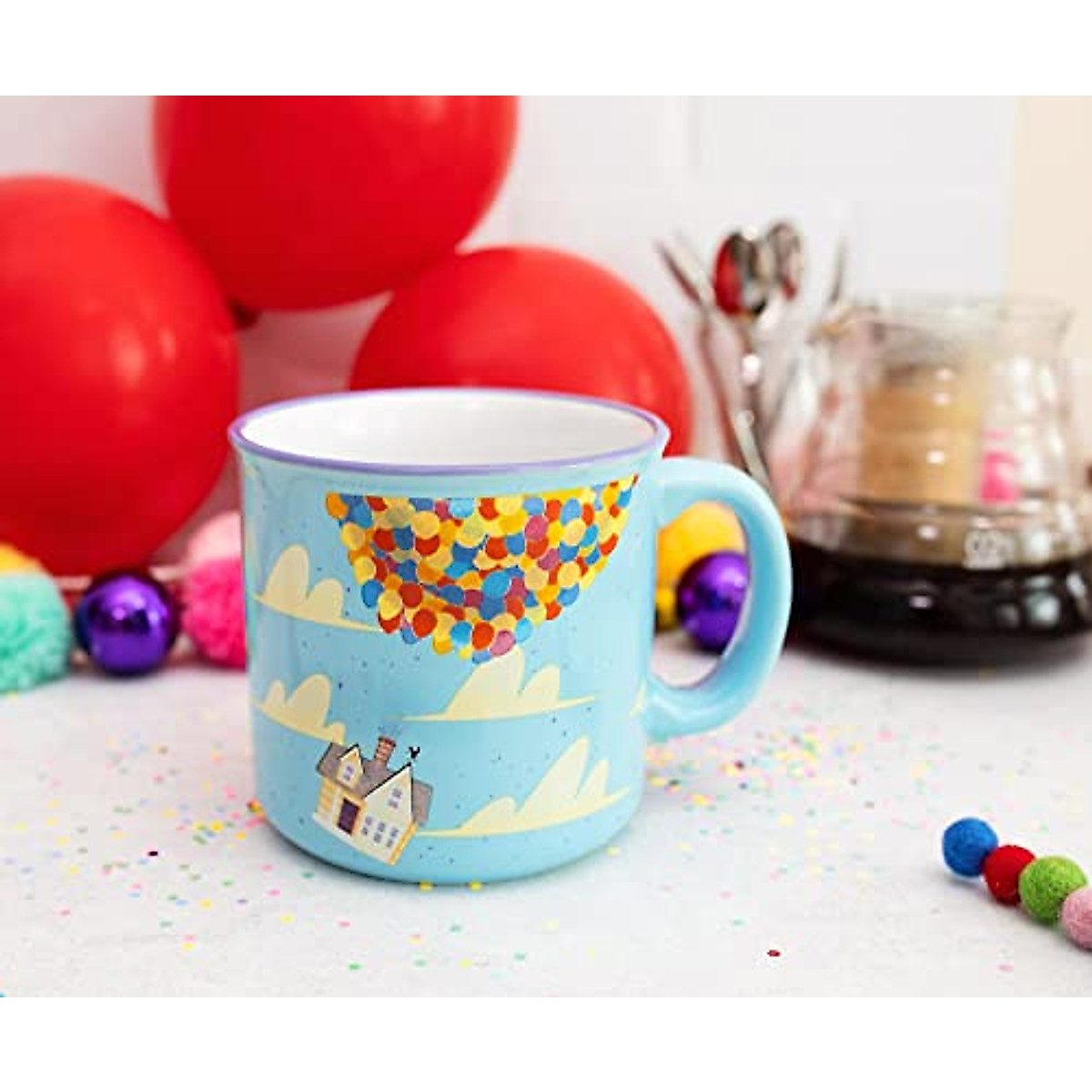 Silver Buffalo Disney Pixar UP Adventure is Out There 20-Ounce Ceramic Camper Mug | BPA-Free Travel Coffee Cup for Espresso, Caffeine, Cocoa | Home & Kitchen Essentials, and Collectibles