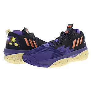 adidas Dame 8 Unisex Shoes Size 16, Color: Purple/Yellow,17.5 Women/16 Men
