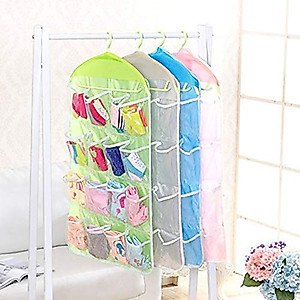Guerast 16 Pockets Foldable Wardrobe Hanging Bags Socks Briefs Organizer Clothing Hanger Closet Shoes Underpants Storage Bag