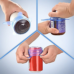 Orblue Stretchable Silicone Lids 6-Pack Small for Fresh Food Storage - Seal in Flavors, Keep Food Fresh and Reduce Waste (2.6 Inches stretches to 3.5 inches)