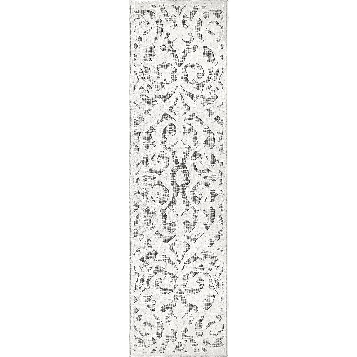 My Texas House by Orian Lady Bird Area Rug, 2'3" x 12', Natural/Grey