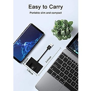 Wireless CarPlay Adapter, CarPlay Dongle for OEM Wired CarPlay Cars, Convert Wired to Wireless CarPlay, Support Online Update Plug & Play Easy Use Fit for Cars from 2015 & iPhone iOS 10+ (Black)