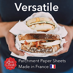 Ann Clark Parchment Paper Sheets for Baking, Made in France, Natural Nonstick 16" x 12" Precut 100 Sheets