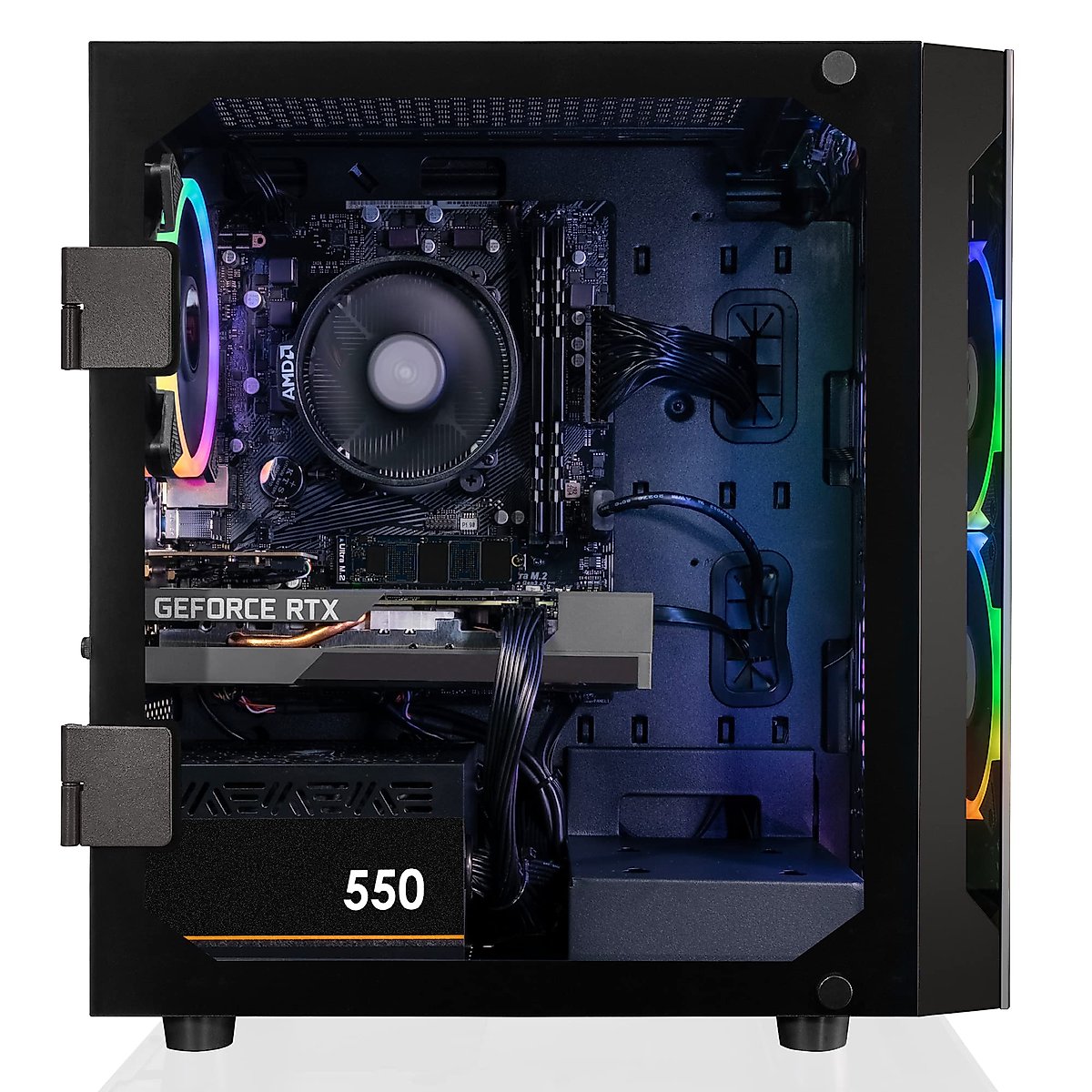 CLX Set Gaming Desktop - AMD Ryzen 7 5700X 3.4GHz 8-Core Processor, 16GB DDR4 Memory, GeForce RTX 3050 8GB GDDR6 Graphics, 500GB SSD, 2TB HDD, WiFi, Windows 11 Home 64-bit