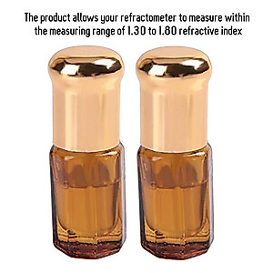 2 Bottles 3 ML Refractive Index Fluid,Gemstone Refractometer Oil,Fluid Test Gemstone Each 1.300-1.800 RI for Gem Refractometers Professional Gemstone Identification Tools
