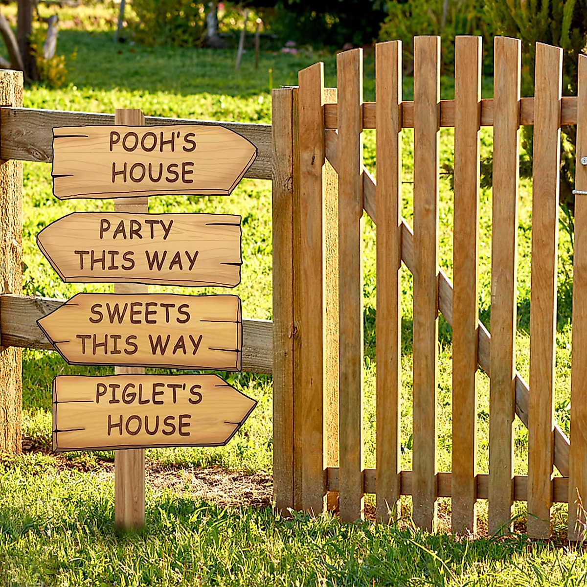 10PCS Winnie Arrow Signs for Baby Shower Decorations Double-Sided Signs for Birthday Supply