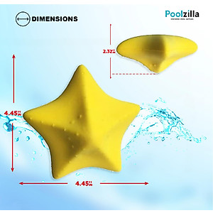 Poolzilla 2-Pack Yellow Premium Scum Star Oil Absorbing Sponge - Perfect for Cleaning Hot Tubs, Spas and Swimming Pools