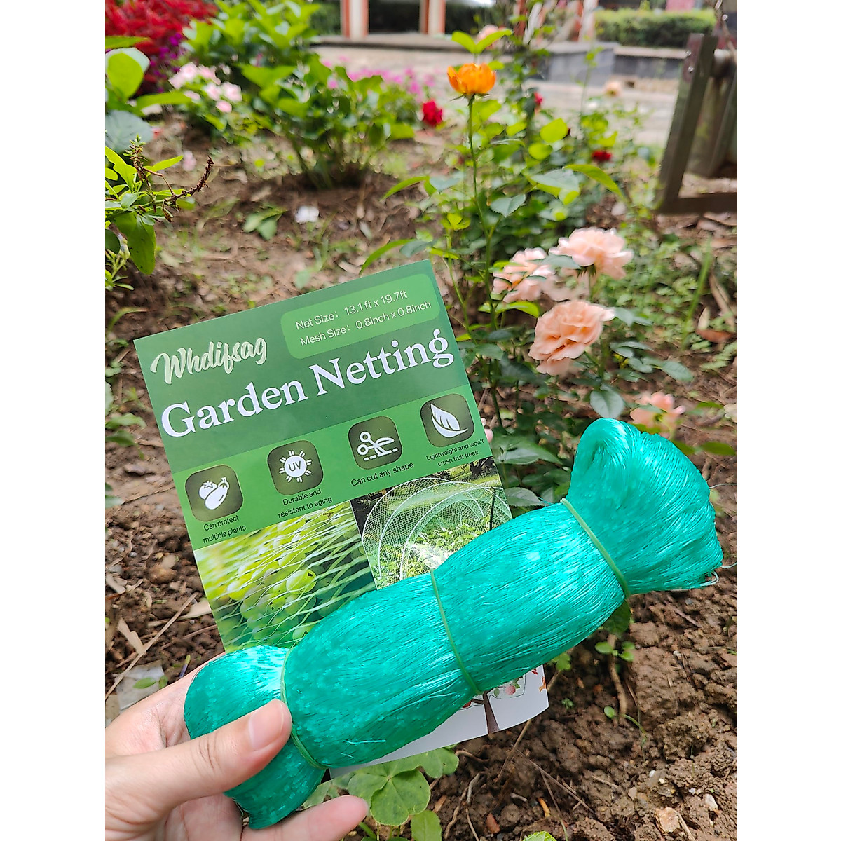 Whdifsag Bird Netting for Garden13x20 ft - Garden Netting Protect Fruits and Vegetables in Your Garden from Birds and Other Animals ，Garden Netting for Raised beds Reusable.（1PCS）