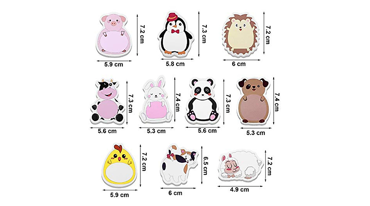Cute Cartoon Animal Sticky Notes – 30 Sets for Home & Office