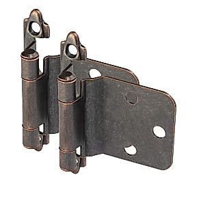 5 Pair Pack - Cosmas 16890-ORB Oil Rubbed Bronze Cabinet Hinge Variable Overlay with 30 Degree Reverse Bevel (Pair) [16890-ORB]