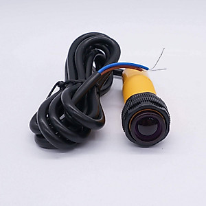 Taiss/ 1 Pair Photoelectric Sensor M18 Infrared Ray Through-Beam Reflection Optical Photoelectric Switch Sensor NPN NO 6-36VDC Proximity Switch Inductive Distance 5M with mounting Bracket E3F-5DN1