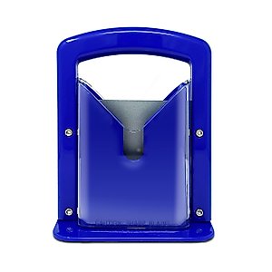 Slyce - Bagel Slicer, Bagel Cutter with Safety Shield and Safe Grip, Bagel Holder for Cutting Large and Small Bagels, Stainless Steel Blade (Blue)