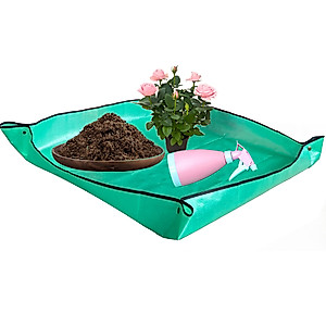 XUANNIAO Repotting Mat Garden Carpet Waterproof Repotting mat Gardening Mat Indoor and Outdoor Plant Repotting Mat (39.4X39.4 inches) 2P