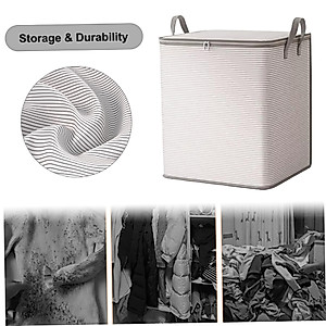 SWEETBIUTI Clothes Hamper Closet Organiser 140L Large Laundry Basket with Zip Cover ＆ Handles Foldable Blanket Organizer Storage Bag for Duvet Quilts Moving House.