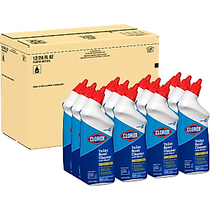 CloroxPro Commercial Solutions, Clorox Manual Toilet Bowl Cleaner with Bleach, Automatic Toilet Cleaner, Fresh Scent, 24 Ounces (Pack of 12) - 00031