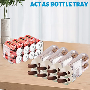 Marte Vanci Clear Acrylic File Sorter, Sturdy Desk File Organizer Shelf Book Holder Purse Handbag Clutch Divider File Folder Rack for Letter Cookbooks Home Office Kitchen Supplies 4 Sections (2 Pcs)