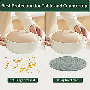 Trivets for Hot Dishes, 7 Inch Trivets for Hot Pots and Pans, 4 Pack Hot Pots and Pans Pad, Pot Holders for Cooking and Baking, Potholders Set Kitchen Essentials for New Home