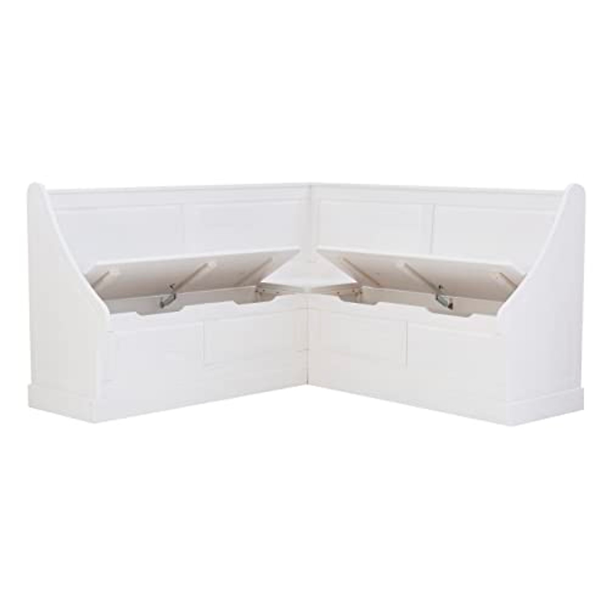 Linon Harris White Corner Breakfast Nook - Nook Only, Table is NOT included!