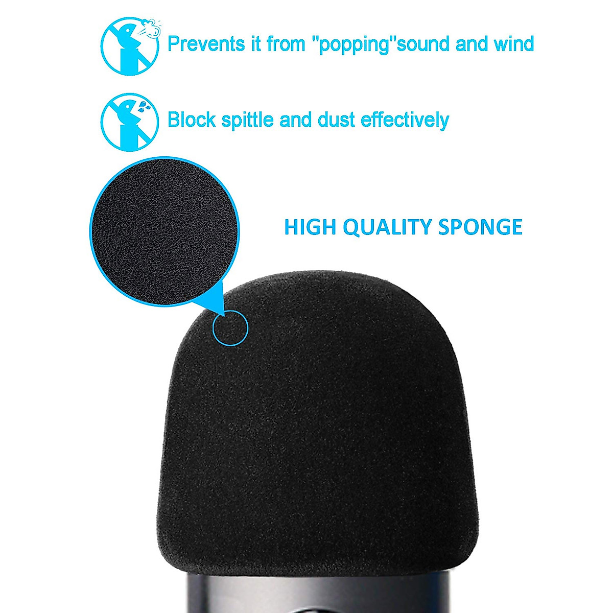 Blue Yeti X Mic Stand with Pop Filter - Microphone Boom Arm Stand with Flocked Foam Windscreen for Blue Yeti X Microphone by YOUSHARES (18.5in+20in)