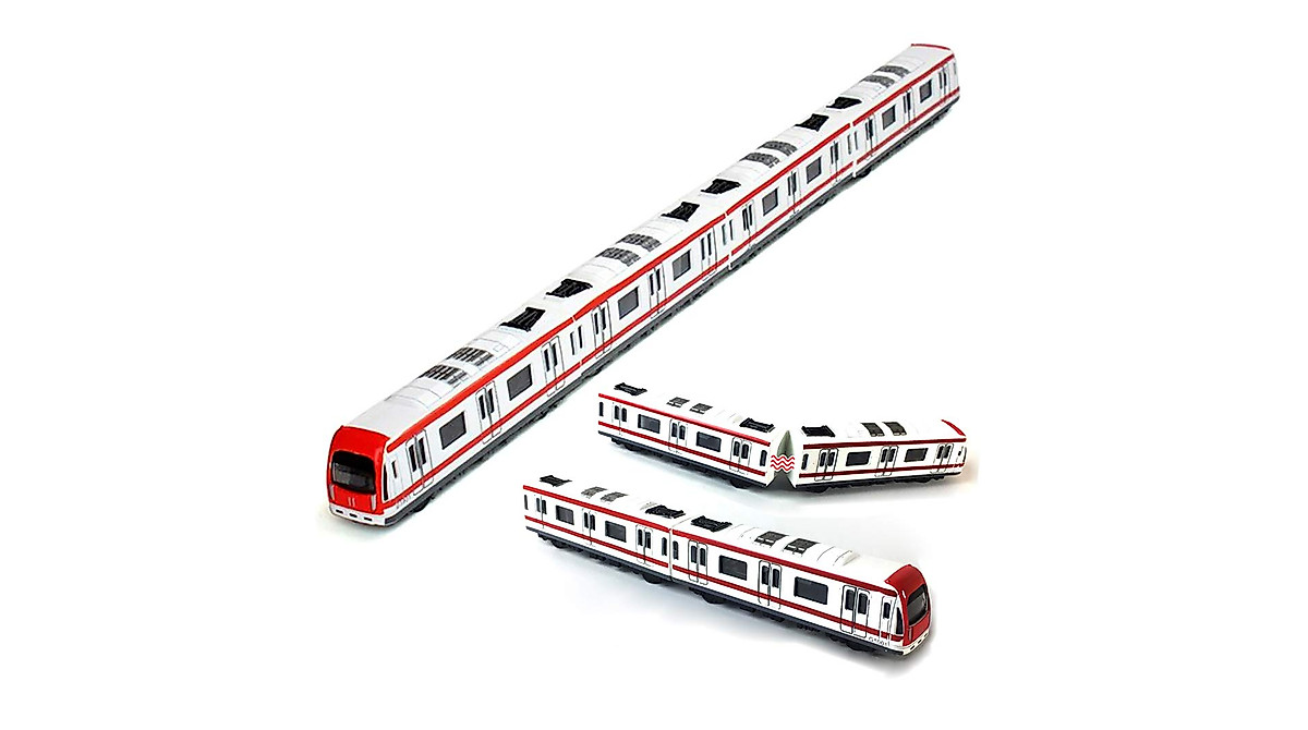 VANTIYAUS Subway Train Model Set - 4pcs Alloy Cars