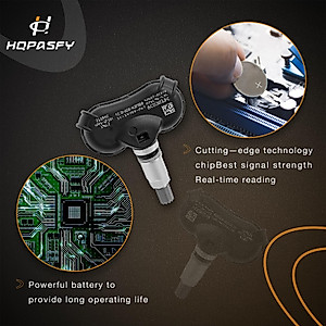 HQPASFY Tire Pressure Sensor 315MHz TPMS 4PCS Compatible with 07-18 Toyota Sequoia Tundra 06-19 Sienna Replaces# 42607-0C070, 42607-08010, 42607-0C050