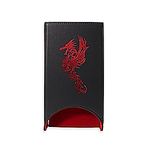 ZenPath Portable Dice Tower and Tray with Non-Scratch Felt Lined Rolling and Velvet Surface | Folding 8" DND Dice Tray | DND Dice Tower for RPG Board and Table Games