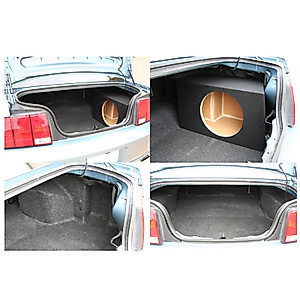 American Sound Connection FTB1X10-05MSTNG-SPKT Subwoofer Enclosure Compatible with Ford Mustang 2005-2014 Single 10" Custom Fit Sub Box