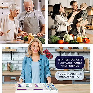 Forever Home 6 IN 1 Ziplock Bag Organizer, Bamboo Foil & Plastic Wrap Organizer for Kitchen Drawer - Compatible with Ziplock Gallon, Quart, Sandwich, Snack, Aluminum Foil etc - White