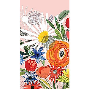 Design Design Paper Hand Towels for Bathroom Guest Towels Disposable Fingertip Towels Paper Napkins Decorative Party Napkins Daisies and Daffodils Pak 30