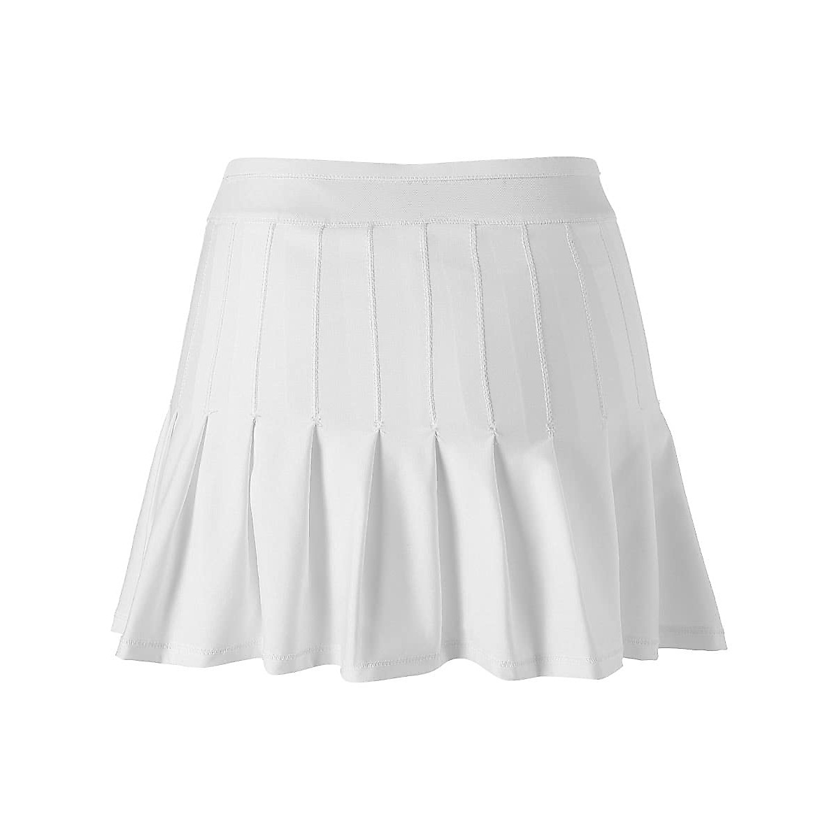 Lucky In Love Long Retro Pleated Skirt (White, Small)