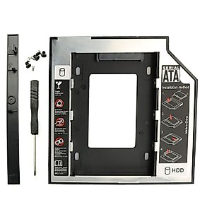 RLECS HDD SSD Caddy Adapter SATA 3.0 Interface Laptop Hard Disk Holder 9.5mm Hard Drive Mounting Bracket for CD DVD ROM Optical Bay 2.5 inch