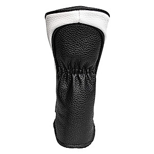 ProActive Sports | Vintage Golf Club Head Covers | for Drivers, Fairway Woods, and Hybrids | Classy Headcovers That Fit Most Clubs | Classic Leather Look | 4-Pack Combo 1, 3, 5, H | Black/White