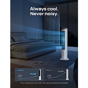 Dreo Cooling Fans That Blow Cold Air, 40" Evaporative Air Cooler, 2023 Upgrade Tower Fan for Bedroom with 80° Oscillating, Ice Packs, Remote Control, 3 Modes 4-Speed Quiet Floor Fan Home/Office