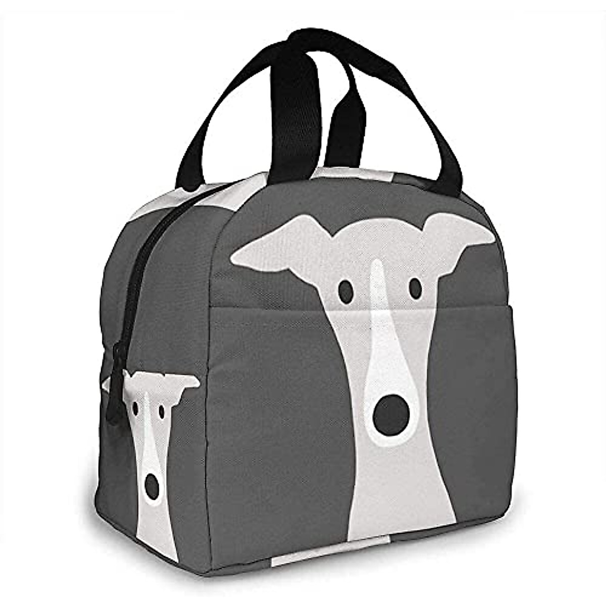 Lunch Bag Greyhound Italian Cute Whippet Dog Lunch Box Insulated Bag Tote Bag For Men/Women Work Travel