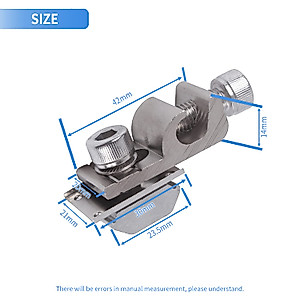 5Sets Solar Panel Grounding Lugs Solar Mounting System Metal Grounding Clips PV Grounding Clip Cable Solar Panel Clamps for Bare Wire and Pipe