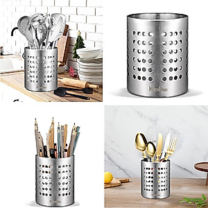 KSENDALO Utensil Drying Rack Stainless Steel Utensil Holder Sink Silverware Holder Utensil Drying Basket Kitchen Countertop Flatware Strainer Silverware Dryer Silver (5.32inch)