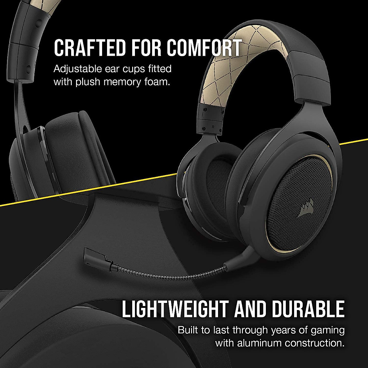Corsair HS70 PRO Wireless Gaming Headset — Cream (Renewed)