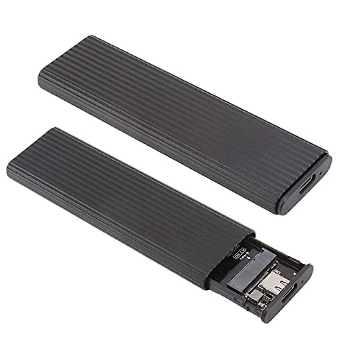 M.2 SSD Enclosure Adapter, Large Capacity Shockproof Aluminum Alloy Shell M.2 NVME SSD Enclosure Adapter for SSD Size 2242 2260 2280